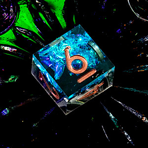 Sharp Edge DND Dice Set Handmade 7 Accessories Dice for Dungeons and Dragons TTRPG Games, Multi-Sided RPG Polyhedral Resin Sharp Edge Dice Roleplaying Games Shadowrun Pathfinder MTG