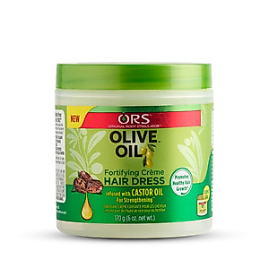 ORS Olive Oil Fortifying Cream Hair Dress Infused with Castor Oil for Strengthening 6 Ounces