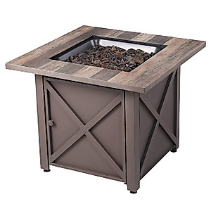 Endless Summer GAD15264SP 30-in W 50000-BTU Brown Tabletop Steel Propane Gas Fire Table