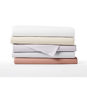 Five Looms 4 Piece Classic Percale Sheets Set, 100% Cotton with Deep Pocket 15”, Easy Care Luxury Hotel Quality Soft Cooling Sheets Set, Fitted Sheet, Flat Sheet and 2 Pillowcases, Queen, Buttercream
