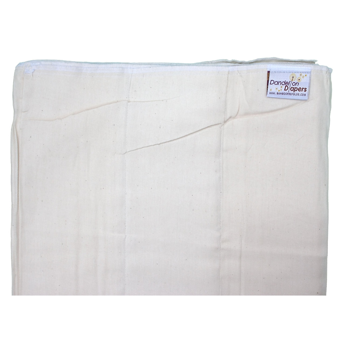 Dandelion Diapers Prefold Cloth Diapers Made from Viscose Bamboo and Cotton Blend Versatile Baby Diaper, 3 Pack - Size 5 Standard Pinless Prefold