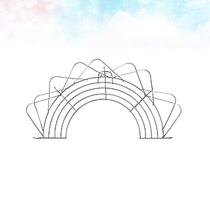 Hemoton 2Pcs Tempura Rack Semi-circular Kitchen Wok Fry Pan Pot For Fry Pan Drainer Rack For Tempura Fried Chicken (36cm Silver)