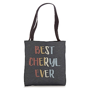Best Cheryl Ever Retro Vintage Name Gift Dark Heather Gray Tote Bag