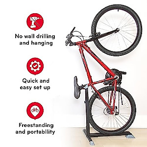 "Bike Nook Vertical Bike Stand & Rack - Freestanding, Upright Floor Stand for Indoor Bike Storage - Garages & Apartment"