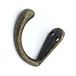 Richohome 10 Pcs Bronze Vintage Wall Mounted Single Hook Hangers