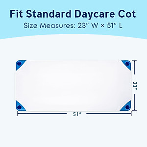 Cot Sheets for Daycare, Standard Size 10 Pack Daycare/Preschool Cots Sheet, 23" x 51" Toddler Nap Cot Sheets, Brushed Microfiber Fitted Sheet Cover for Kids, Boys/Girls