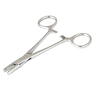 OdontoMed2011 Dermal Anchor Tube Hemostat Forceps for Dermal Tops Anchor Holder Piercing Tools 3mm Dermal Top 5" Length High Polish Stainless Steel