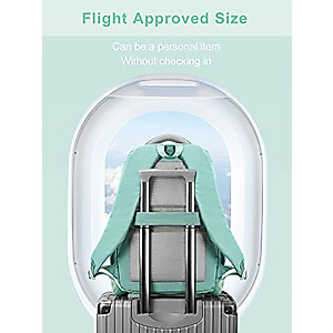 Travel Laptop Backpack for Women 15.6 inch, MATEIN TSA Approved Backpacks Personal Item Bag with Wet Pocket for Airline, Underseat Airplane Carry on Back Pack, Mint Green Work Rucksack College Daypack