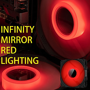 novonest 120mm PC Case Fan,3-Pin Red Led High Performance Mirror Cooling Fan,Low Noise High Airflow Ultra Quiet Computer Fan for PC Cases,Long Life Bearing Computer Cooling Fan,UA01RD3(3-Pack)