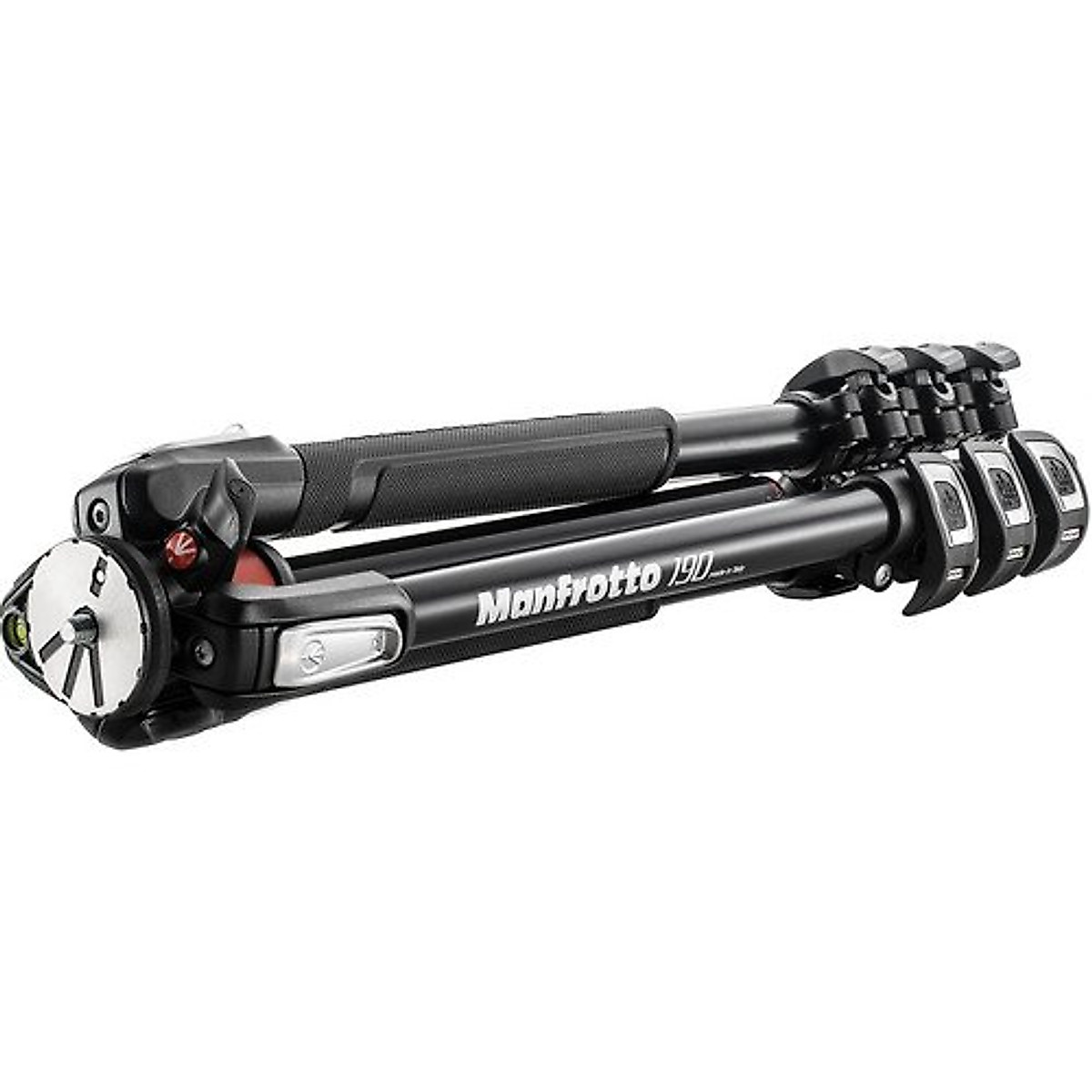 Manfrotto MT190XPRO3 3 Section Aluminum Tripod Legs with Q90 Column (Black), Bundled with A ZAYKiR Tripod Strap Non-Slip with Two Quick-Release Loops (Black)