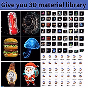 3D Hologram Fan Display with WiFi, Four-Axil Spinning, and High Transfer Speed, Upload by iPhone or Android，31.5 inch 3D Holographic Fan Projector for Shop, Bar