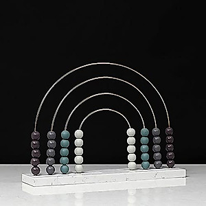 Modern Minimalist Living Room Entrance Bookcase Marble Metal Arched Decoration Model Room Desktop Light Decorations