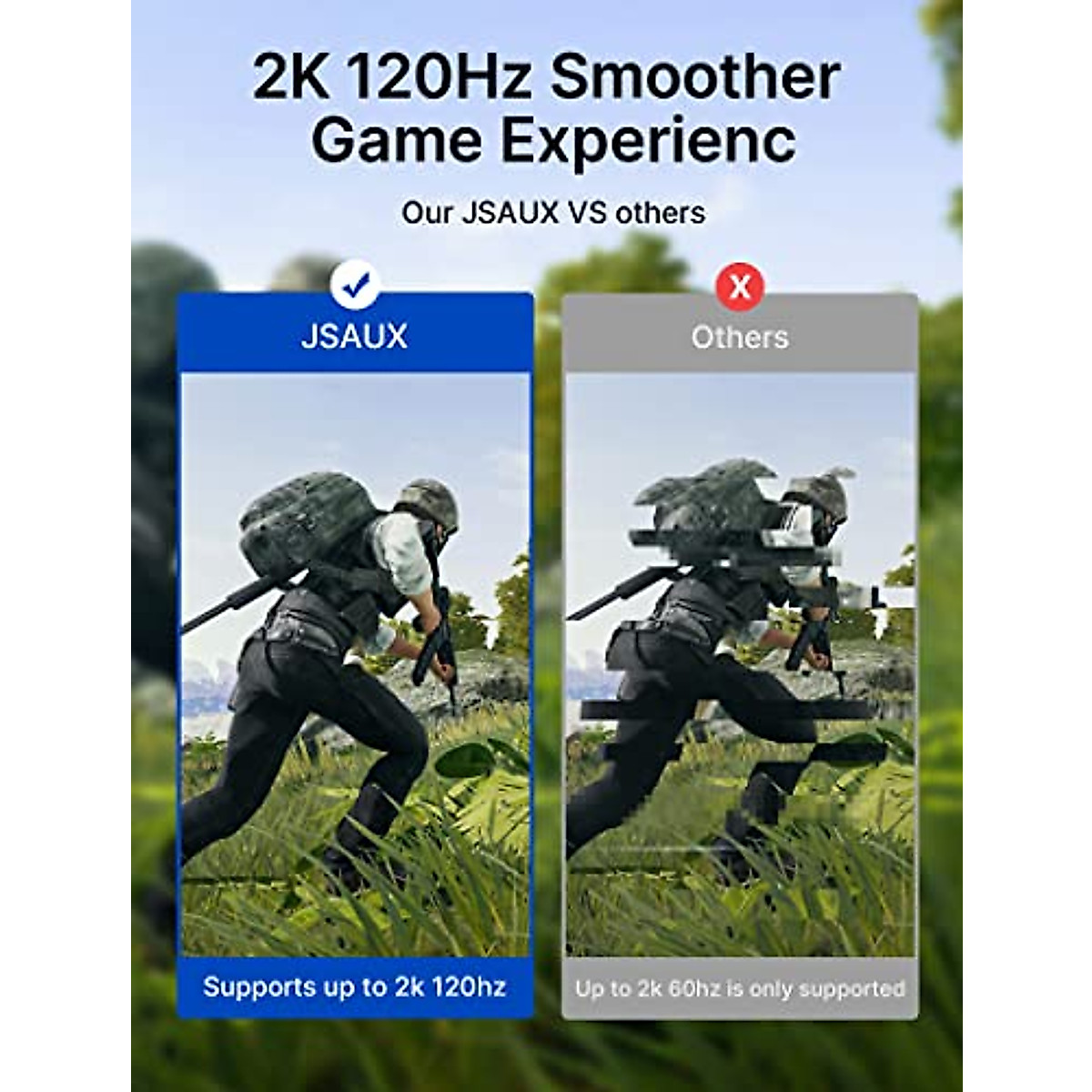 JSAUX 4K DisplayPort to HDMI Cable 10FT, DP to HDMI Male Video UHD 1440P/2K@120Hz,4K@30 Nylon DP to HDTV Uni-Directional Cord for Dell, Monitor, Projector, Desktop, AMD, NVIDIA, Lenovo, HP, ThinkPad