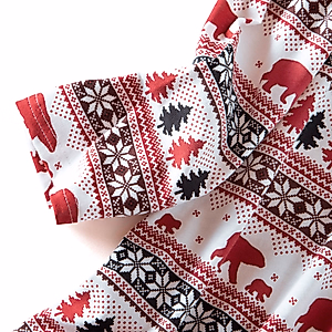 Zando Christmas Nightgowns for Women Cotton Night Gown for Ladies Long Sleevess Nightgown Women's Sleepshirts Plus Size Sleepwear Night Dress Sleep Shirts Dress Shirts Christmas Snow Bears X-Large