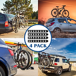 Bike Rack Strap, Bike Wheel Stabilizer Straps, Replacement Rubber Straps Accessory Strap Kit, Adjustable, Bicycle Wheel Stabilizer Straps 4 Pack Compatible with Thule 534