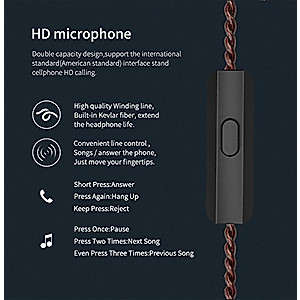 Kinboofi KZ ZS10 Earbuds Headphone, in Ear Monitor Hybrid 4 Balanced Armature and 1 Dynamic Driver Earphone with Detachable 2 Pins Cable for MP3 Player, Android Smart Devices (with Mic, Black)…