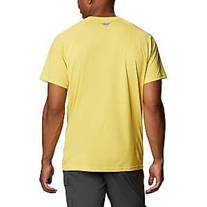 Columbia Men's PFG Respool Knit Short Sleeve, Sun Glow, Large