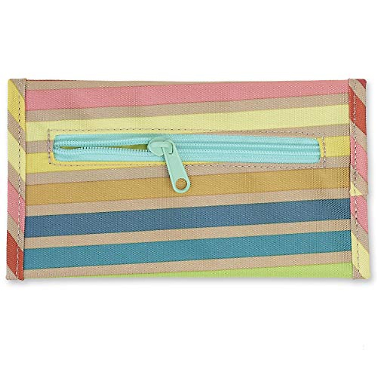 KAVU Mondo Spender Wallet Trifold Travel Clutch - Summer Stripe