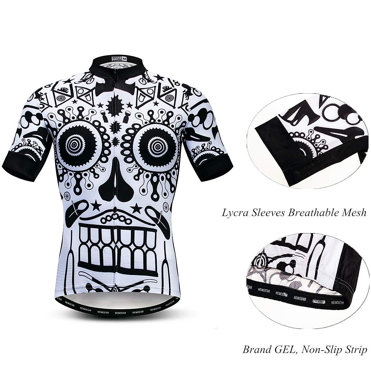 Men's Cycling Jerseys Wolf Print Bicycle Shirts Summer Road Bike Clothes Quick Dry Breathable