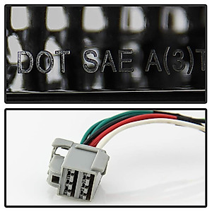 ACANII -For 2005-2009 Ford Mustang Black Housing Smoked Lens LED Tube Sequential Signal Tail Lights Brake Lamps Assembly