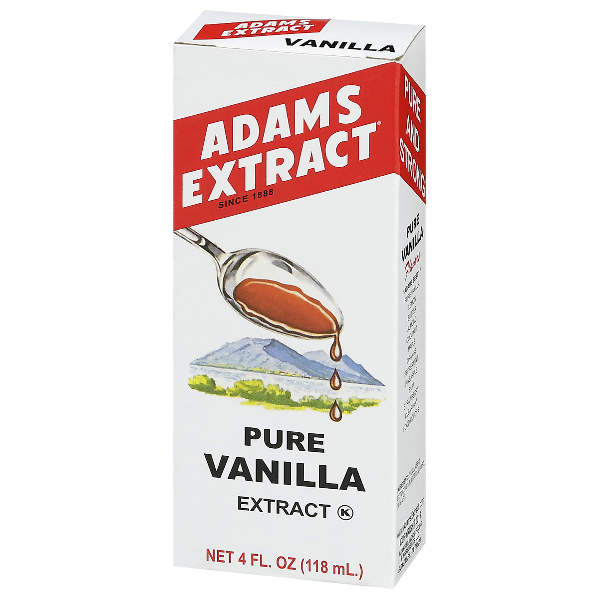 Adams Extract Pure Vanilla Extract 4 Fl Oz (Pack of 6)