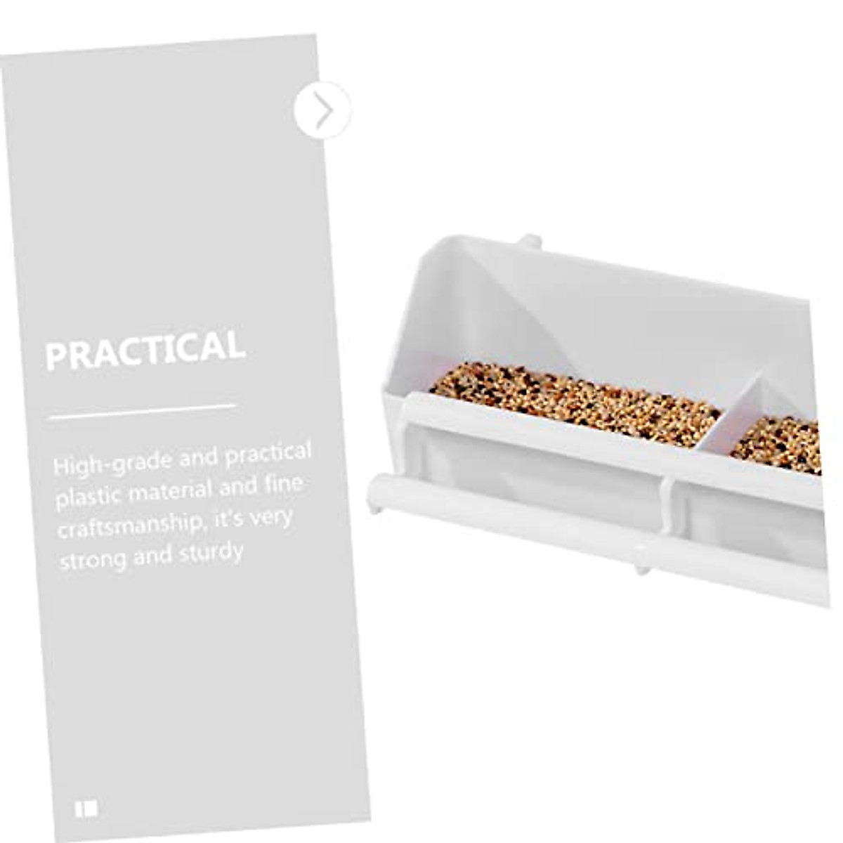 Balacoo 3pcs Cage Fruit Design Holder Girds Parakeet Food Dispenser Trough Double Birdcage Hanging Bird Feeder for Small African Buckle Gray Macaw Cup Parrot White Bowl Canary Water