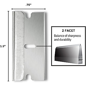 American Line Single Edge Razor Blades - 5000 Blades - .009 Inch Made of High Carbon Steel Utility Blades with Aluminum Backing, Sharp - Fit Box Cutters and Razor Blade Scraper - 66-0089-50P