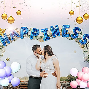 AIEX 40inch Letter Balloon, Large Letter Balloon Blue Aluminum Foil Balloons Letters Decorations for Birthday Wedding Anniversary Party, Letter A