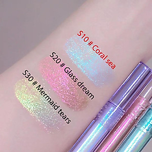 AMY'S DIARY 8 Colors Liquid Shimmer Eye Shadow Kit - Sparkling Metallic High Pigmented Glitter Eye Shadow, Quick Drying Long Lasting Creates Dimensional Beauty Eye Looks