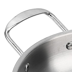 Stainless Steel Binaural Noodle Pot, Korean Ramen Pot Small Stockpot for Home Office Dormitory Outdoor Camping(#3)