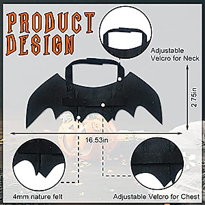 Pet Costume Halloween Cat Bat Costume Dog Bat Clothes Purple Black Bat Wings Pet Cosplay Costumes for Small Cats Puppy Dogs, Cat Dog Dress Up Accessories Halloween Party Pet Holiday Decorations