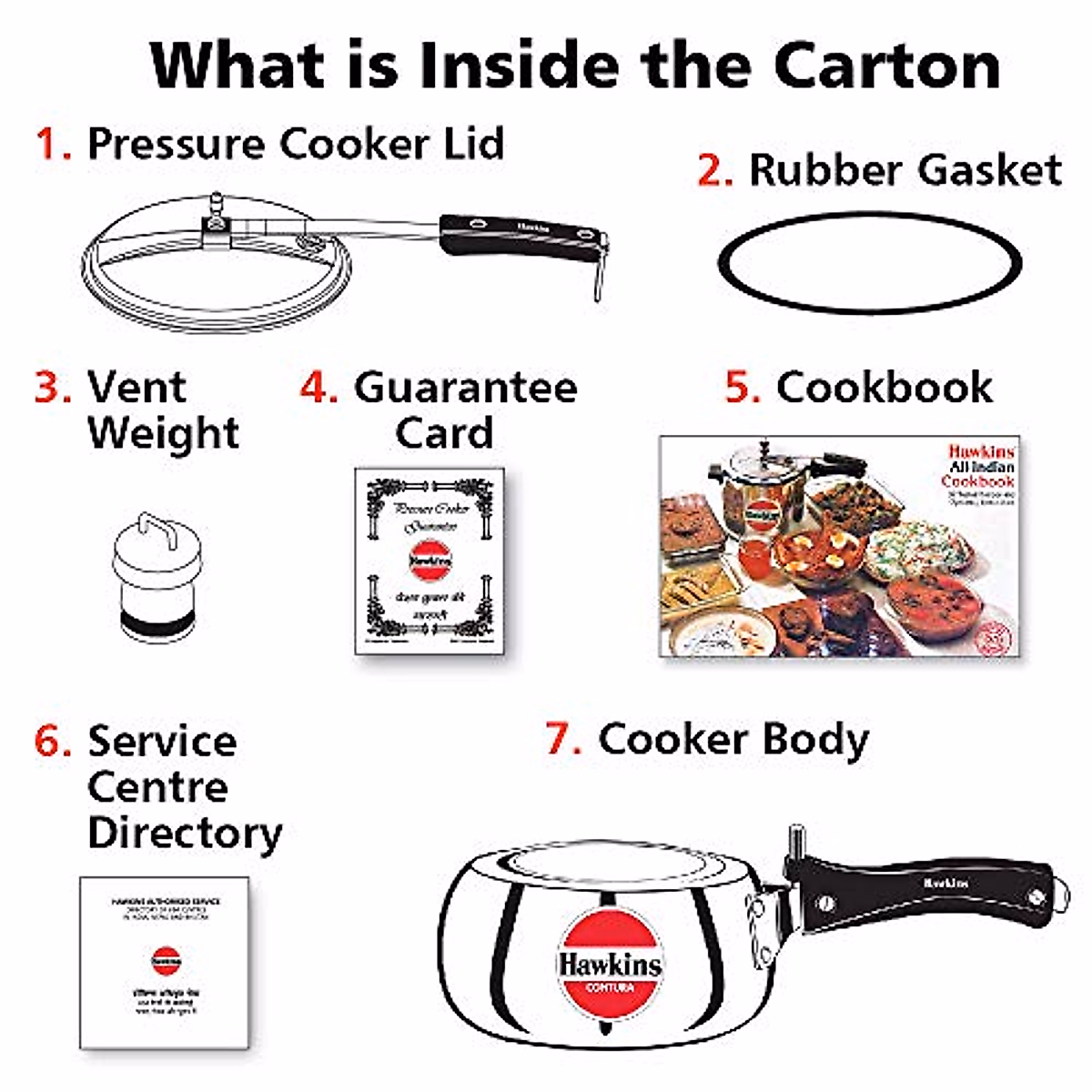 Hawkins HC20 Contura 2-Liter Pressure Cooker, Small, Aluminum