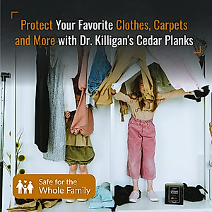 Dr. Killigan's Cedar Planks - Cedar Blocks for Clothes Storage, Alternative to Moth Balls for Closet, Good Cedar Closet Freshener, Best Moth Repellent for Clothes, Harvested in USA (10-Pack)