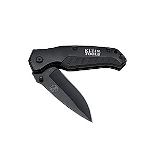 Klein Tools 44220 Pocket Knife, Black, Drop Point Blade
