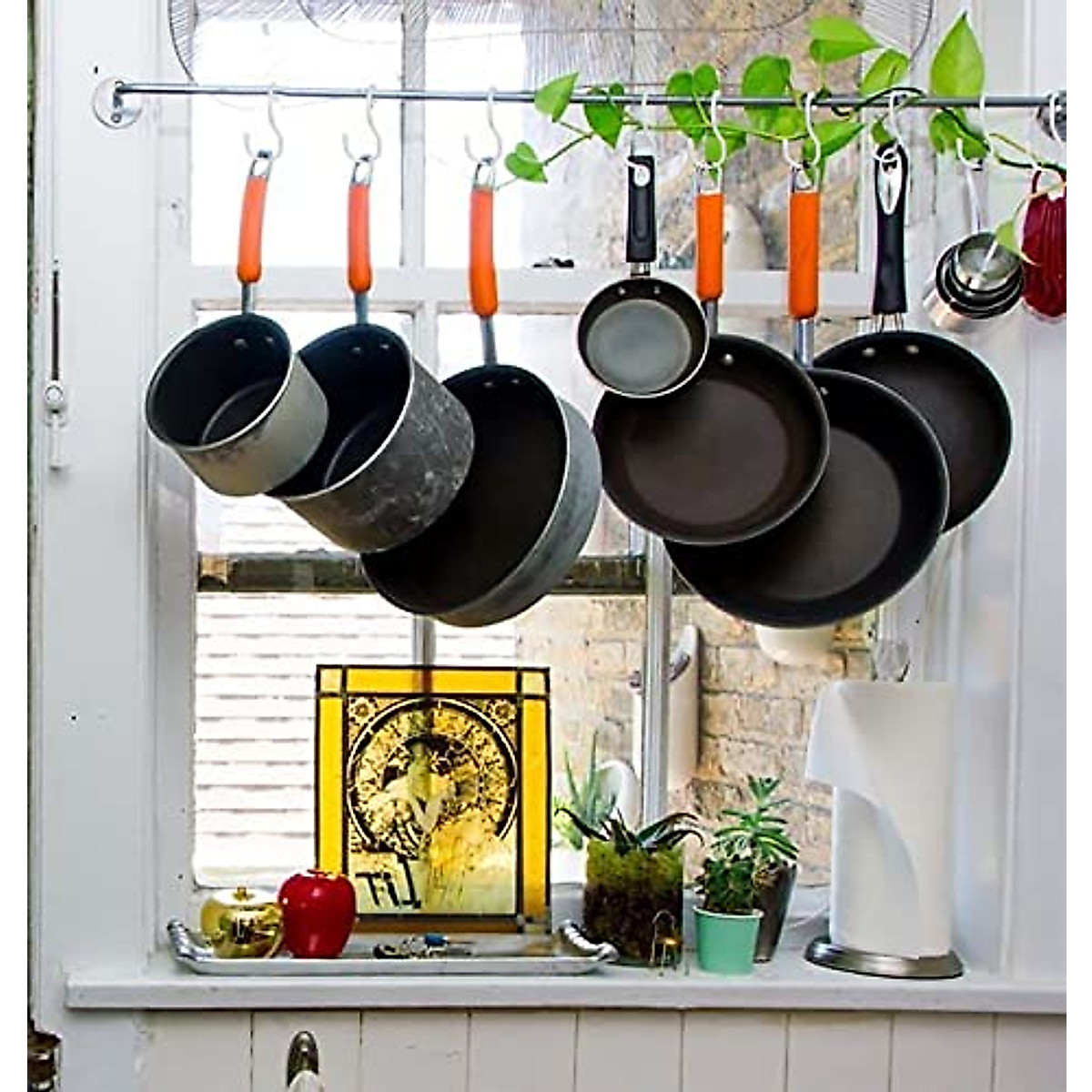 12 Pack Purse Hanger for Closet,Unique Twist Design Bag Hanger Purse Hooks, Large Size Closet Rod Hooks for Hanging Bags, Purses, Handbags, Belts, Scarves, Hats,Clothes, Pans and Pots (White)