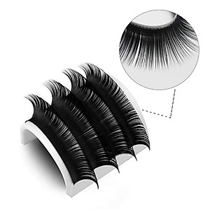 QUEWEL Eyelash Extensions 0.15mm C Curl Mix 8-15mm Supplies Matte Black Individual Eyelashes Salon Use|0.03/0.05/0.07/0.10/0.15/0.20mm C/D Single 8-18mm Mix 8-15mm/10-15mm|（0.15 C Mix8-15mm）