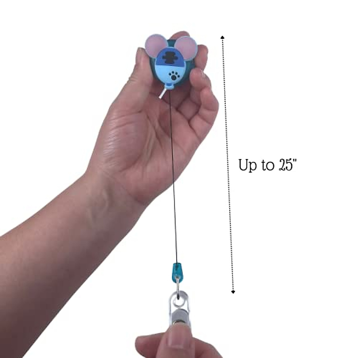 10 pc Cute Badge Reel Cartoon Characters Retractable Badge Reel id Holder | Mouse Ear Shape Character Princess Name Clips Extension Reels Lanyards Card Healthcare Pediatric Kids Nursery Health Care