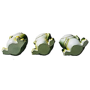 UXMOO Garden Frog S/3 Ornaments Polyresin Garden Decor Statues for Yard and Patio Lawn Cute Frog Indoor Outdoor Decoration Frog Figurines Animal Statue Sculpture-91