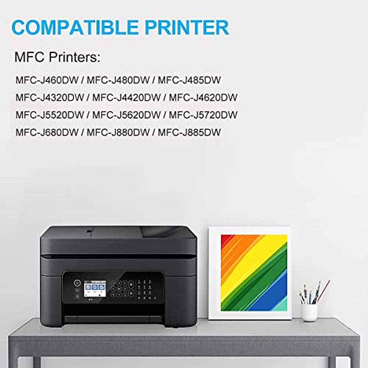 Jalada Compatible Ink Cartridge Replacement for Brother LC203 LC203XL LC201 LC201XL High Yield for Brother MFC-J460DW J480DW J485DW J680DW J880DW J885DW MFC-J4320DW J4420DW J4620DW Printer (8C 8M 8Y)