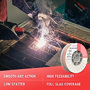 YESWELDER ER70S-6 .030-Inch on 10-Pound Spool Carbon Steel Mig Solid Strong ABS Plastic Spool Welding Wire