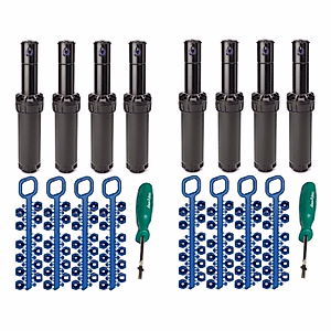 Rain Bird 5000 Series Rotor Sprinkler Heads bundle - by ItemEyes - with Nozzles and Adjustment Tool; 5004 PC model part circle 4" popup height (2 X Pack of 4)