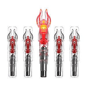 Letszhu 5 PCS Archery Nocks Lighted Nocks .244 inch/6.20mm Inner Diameter for Target Shooting Hunting