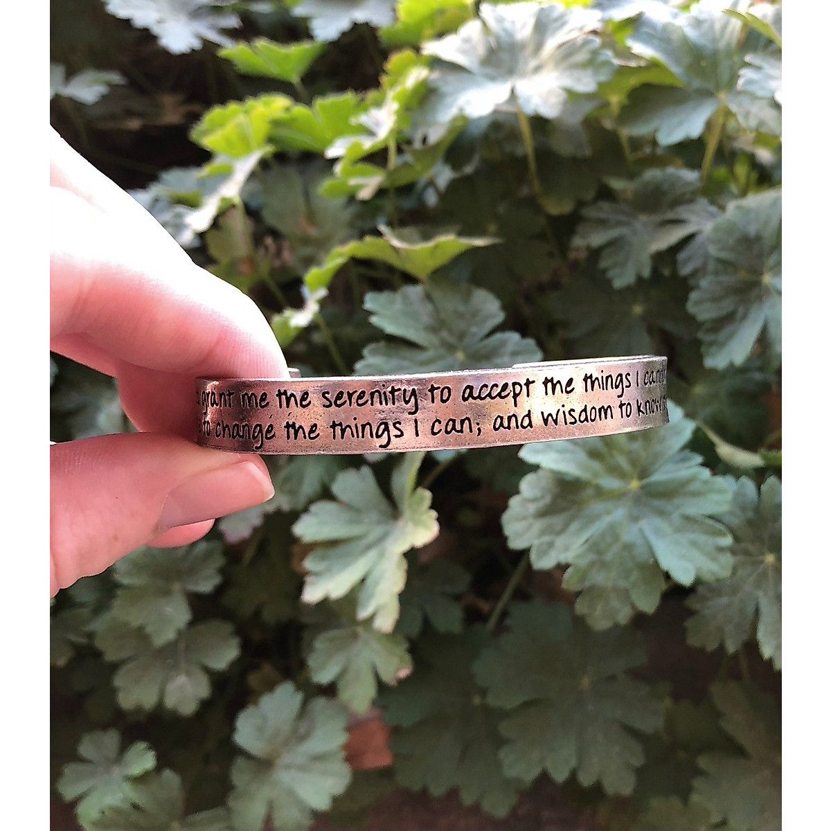 Quotable Cuffs Serenity Prayer Bracelet- Inspirational Engraved Pewter Bracelet by Whitney Howard Designs