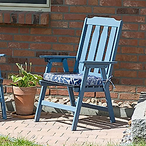 JMKaixin Patio Chair Cushion 19 x 19 Inch Waterproof Outdoor Seat Cushions for Patio Furniture Garden Sofa Couch Chair Pads with Adjustable Straps, Set of 2