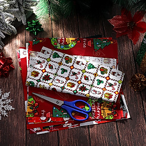 Tatuo 30 Pieces Christmas Cotton Fabric Square 10 x 10 Inch Printed Precut Floral Fabric Bundle Patchwork Fabric Scrap Christmas Material for Christmas DIY Craft Sewing Quilting