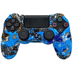 Antil-Slip Silicone Controller Cover Protective Case for PS4/SLIM/PRO Controller Soft Cover Skin for Dualshock 4 Controller with 2 Thumb Grips(Witch)