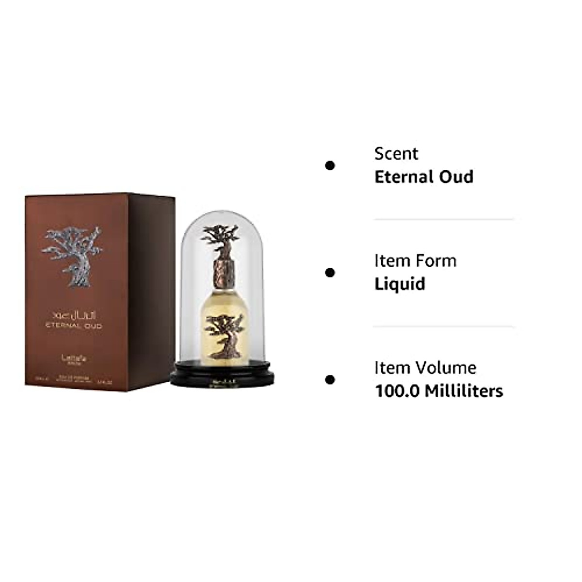 Lattafa Perfumes Eternal Oud EDP - 100ml(3.4 oz) Unisex | Grapefruit, Plum, Orchid, Heliotrope, Vanilla, Amber, Oud, Benzoin, Tonka Bean, Labdanum, 3.4 Fl Oz (Pack of 1)