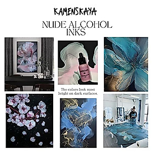 KAMENSKAYA Alcohol Inks, Pastel line: Pastel Alcohol Ink N-013 'Beige', 0.51 fl oz (15 ml)