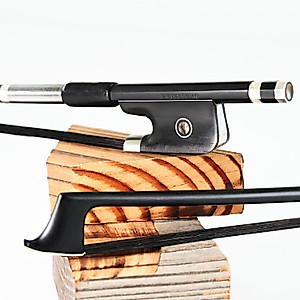 VingoBow 4/4 Size Black Horse Hair Carbon Fiber Viola Bow