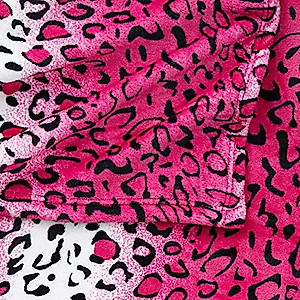 Home Must Haves Safari Animal Print All Season Extra Soft Warm Cozy Sofa Couch Throw Bed Premium Blanket (Queen, Pink Leopard)
